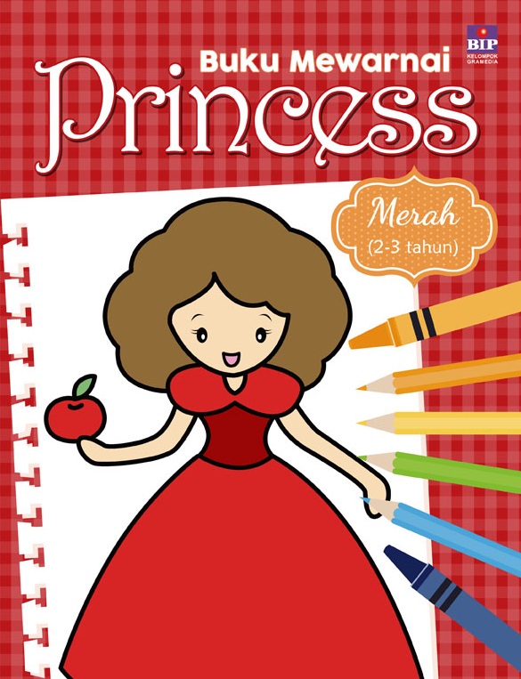 Buku Mewarnai Princess Merah